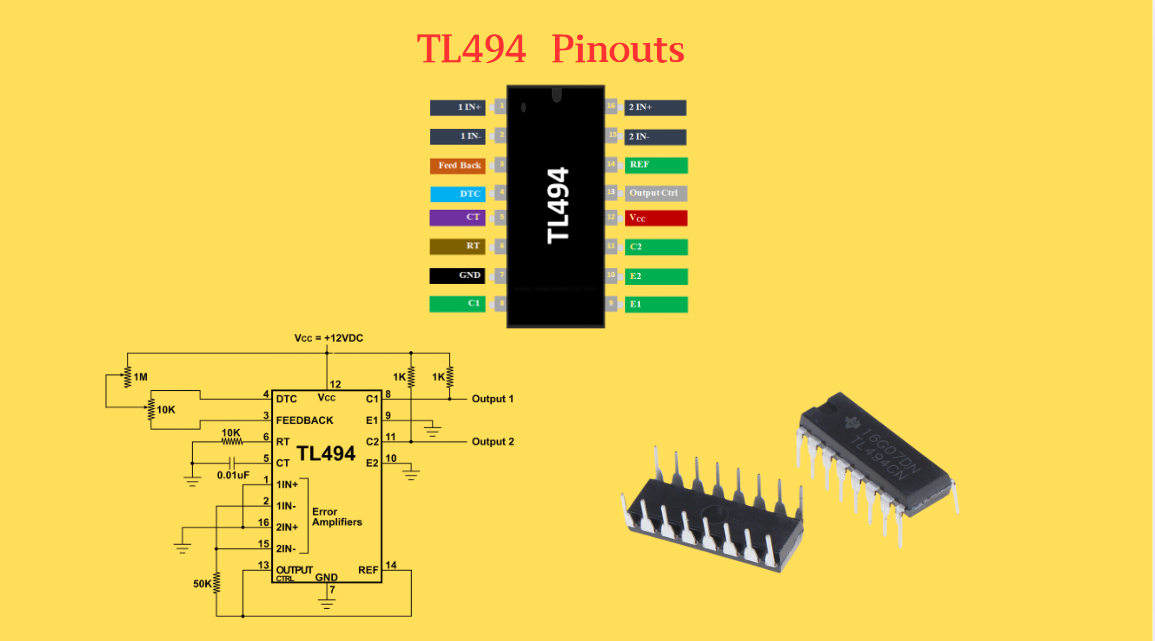 TL494 Current-Mode PWM Controller IC：Features，Applications，Datasheet ...